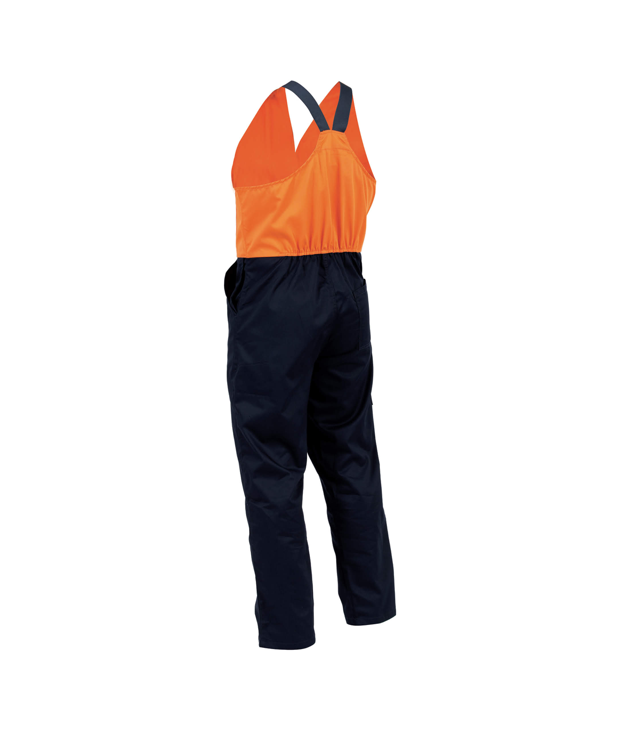 Workzone Easy Action Polycotton Zip Overall - Orange/Navy (EDZPC)