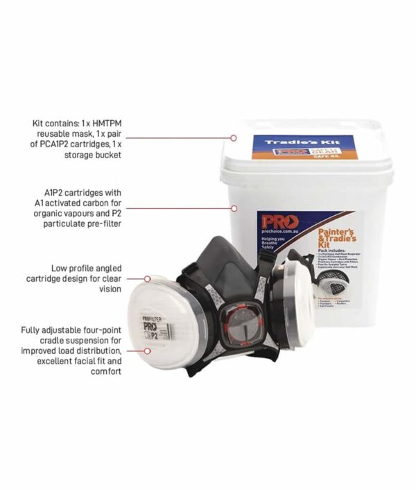 Assembled Half Mask With A1P2 Cartridges - Handy Pack