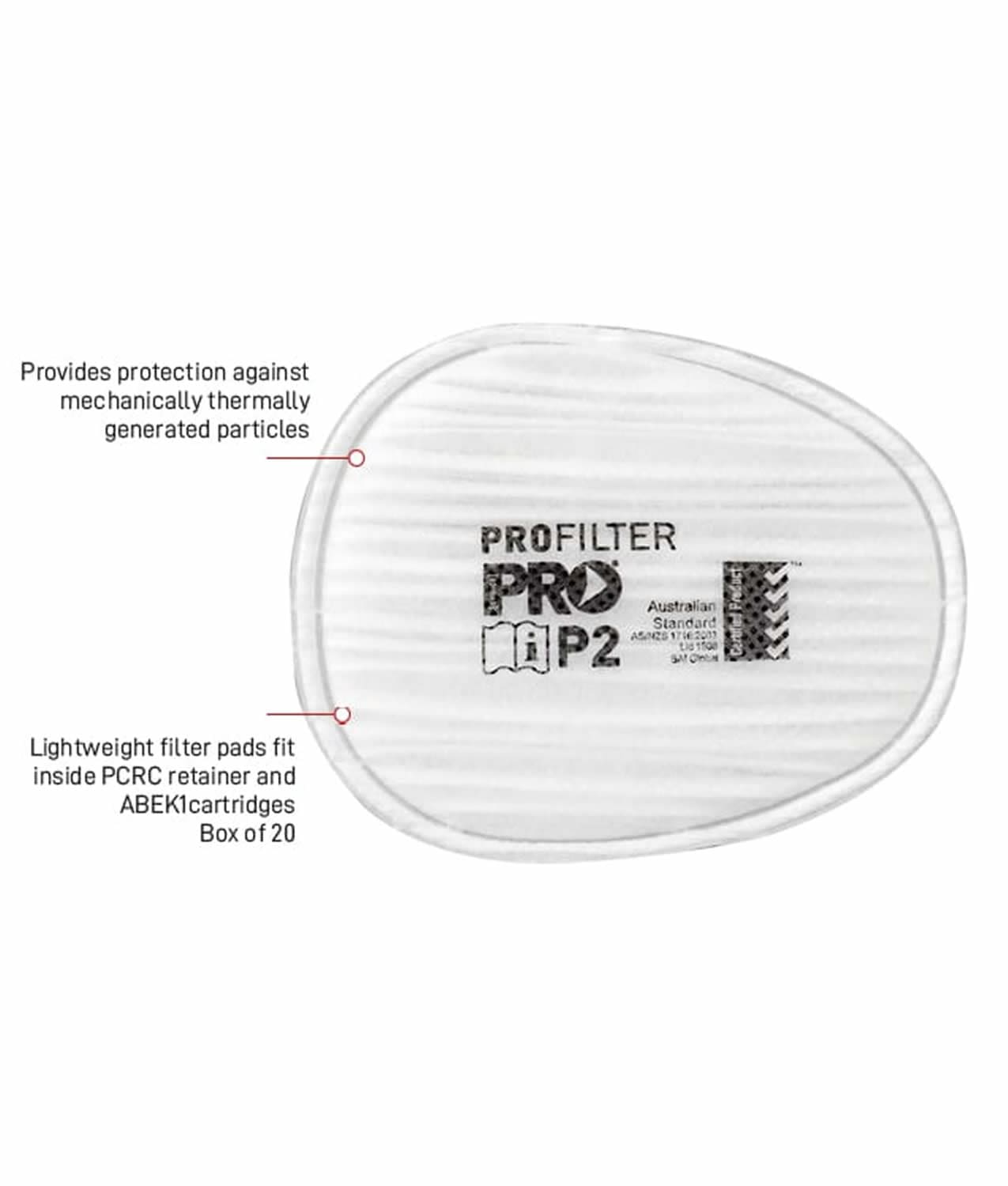 P2 Prefilters for HMTPM Half Mask (Box of 20)