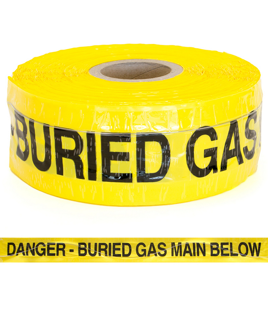 Wavelay Detectatape "Danger Buried Gas Main Below"c/w s/steel tracer ...